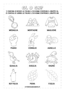 Parole con GN: Elenco e Schede Didattiche