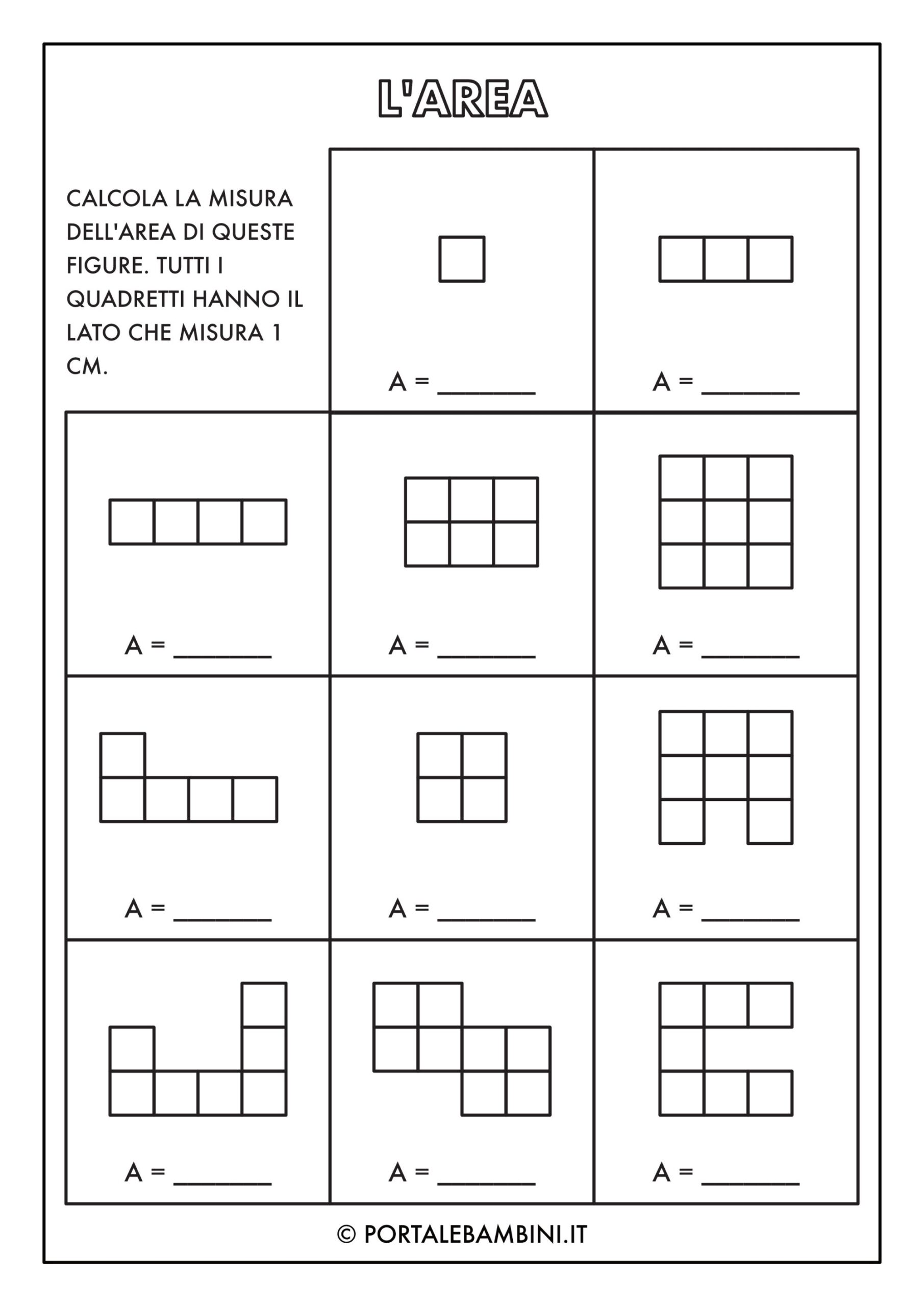 L'Area (schede didattiche) | portalebambini.it
