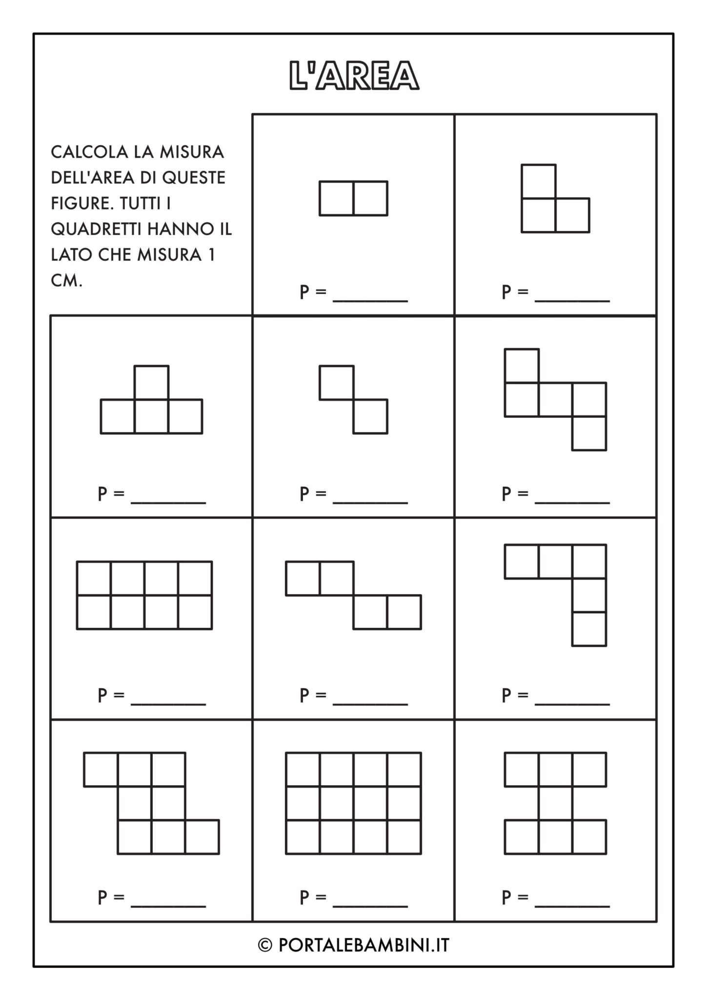L'Area (schede didattiche) | portalebambini.it