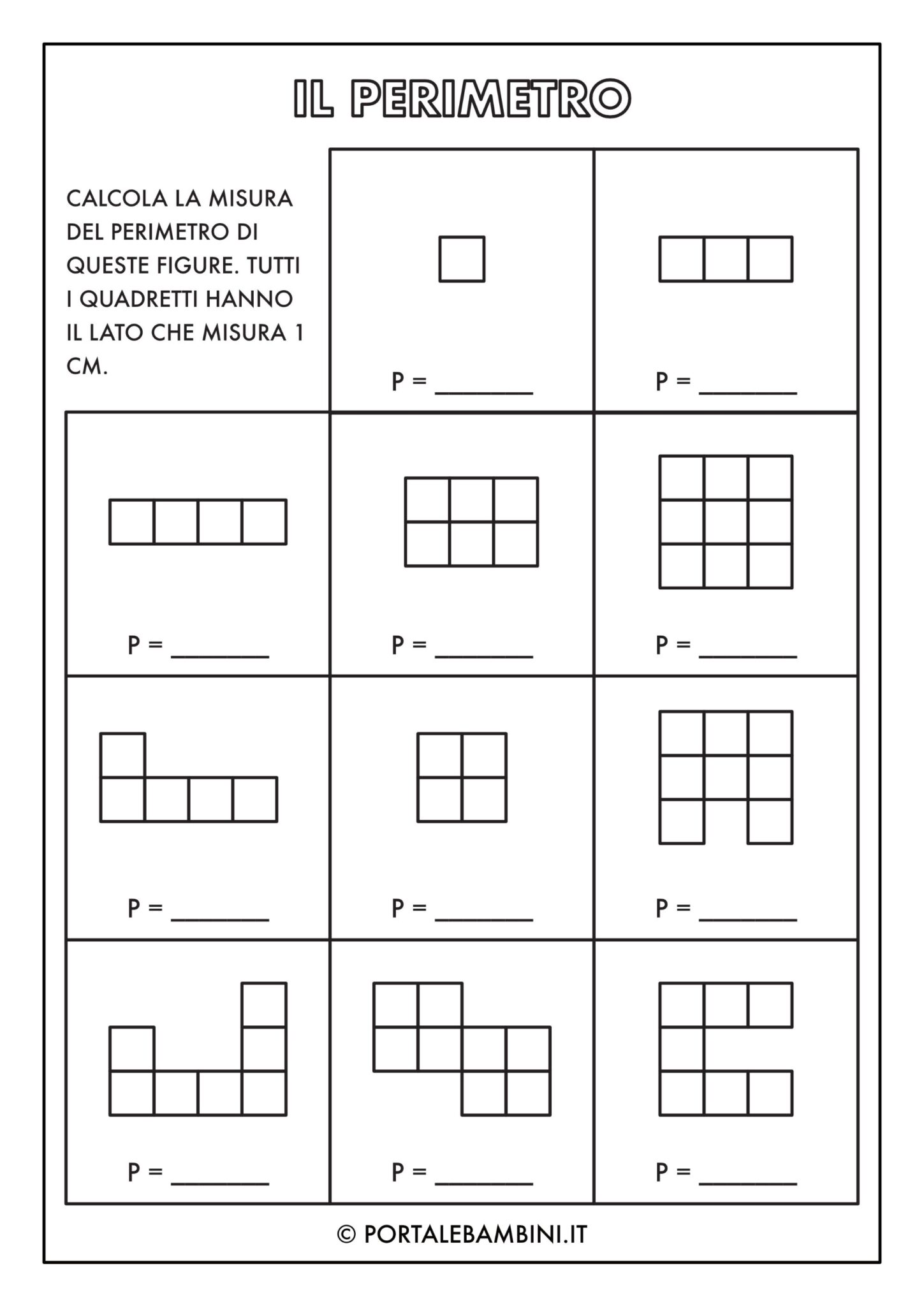 Il Perimetro (schede didattiche) | portalebambini.it