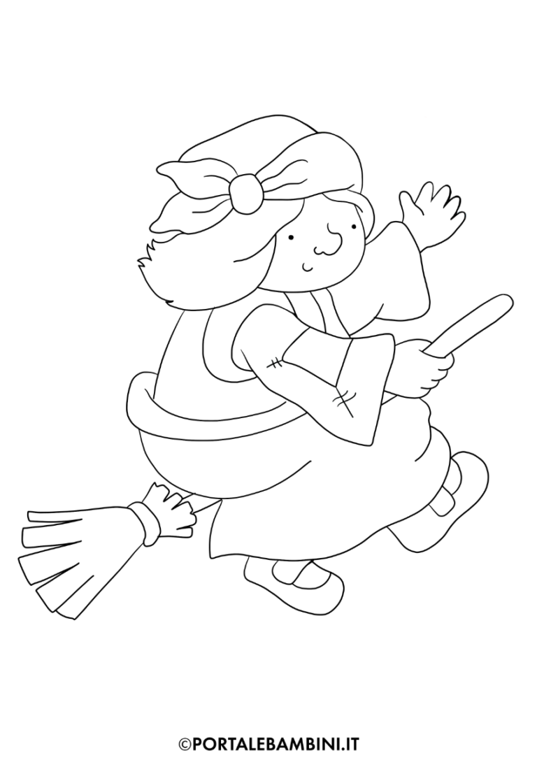 Disegni Befana da Colorare