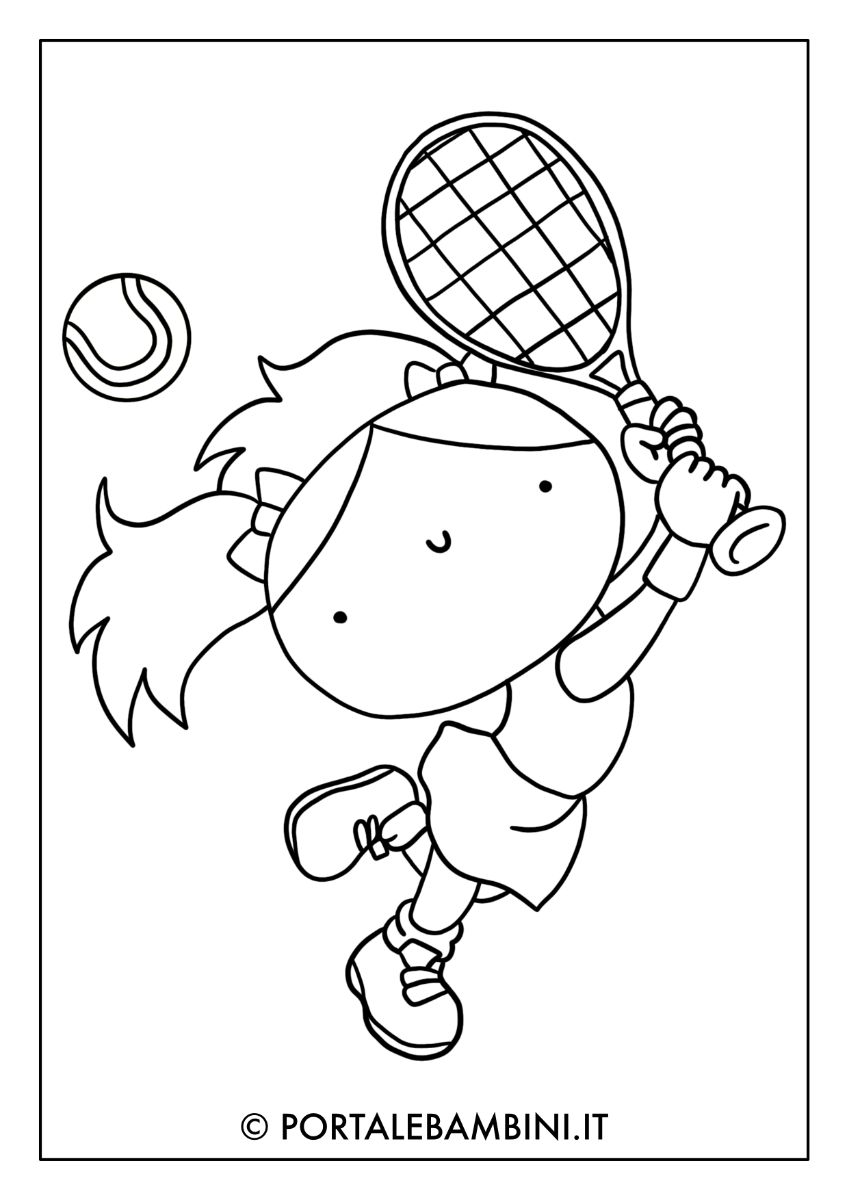 Disegni di Sport da Colorare | portalebambini.it