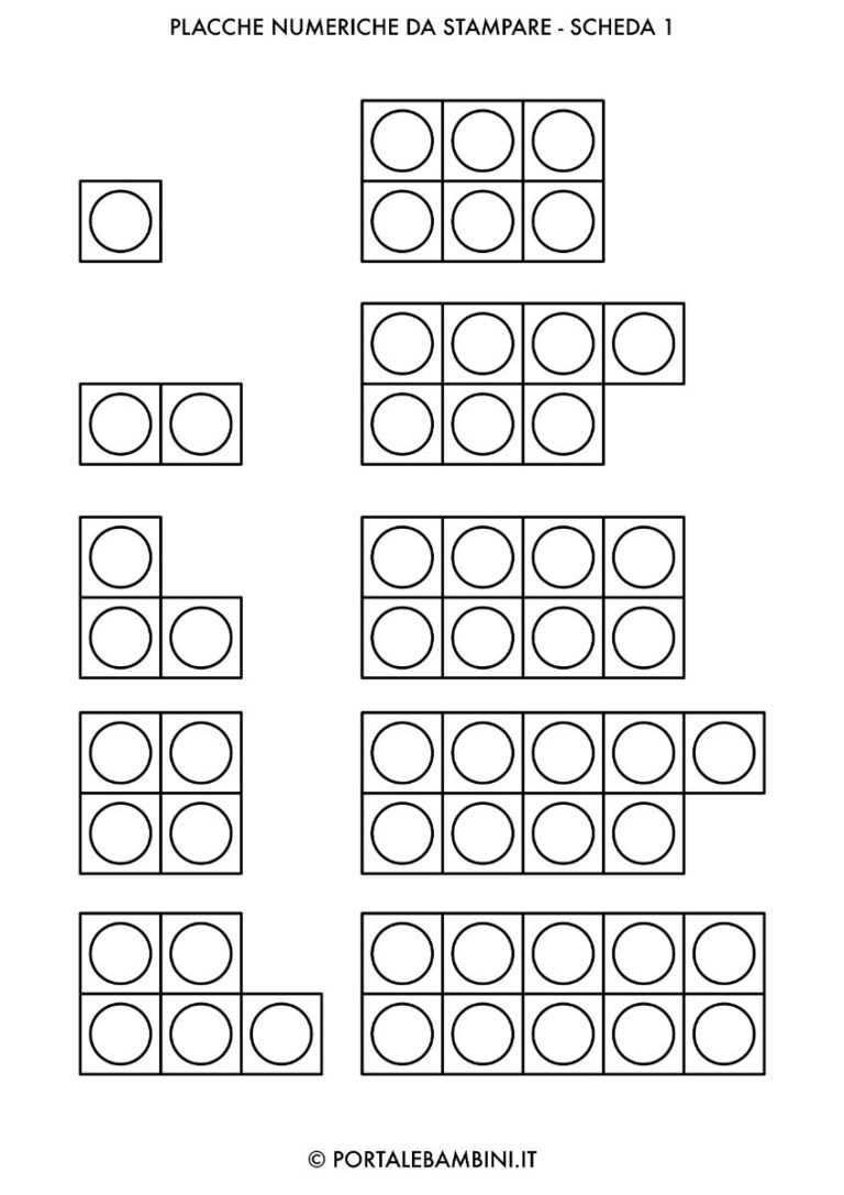 Numeri da colorare (stampa gratis) | portalebambini.it