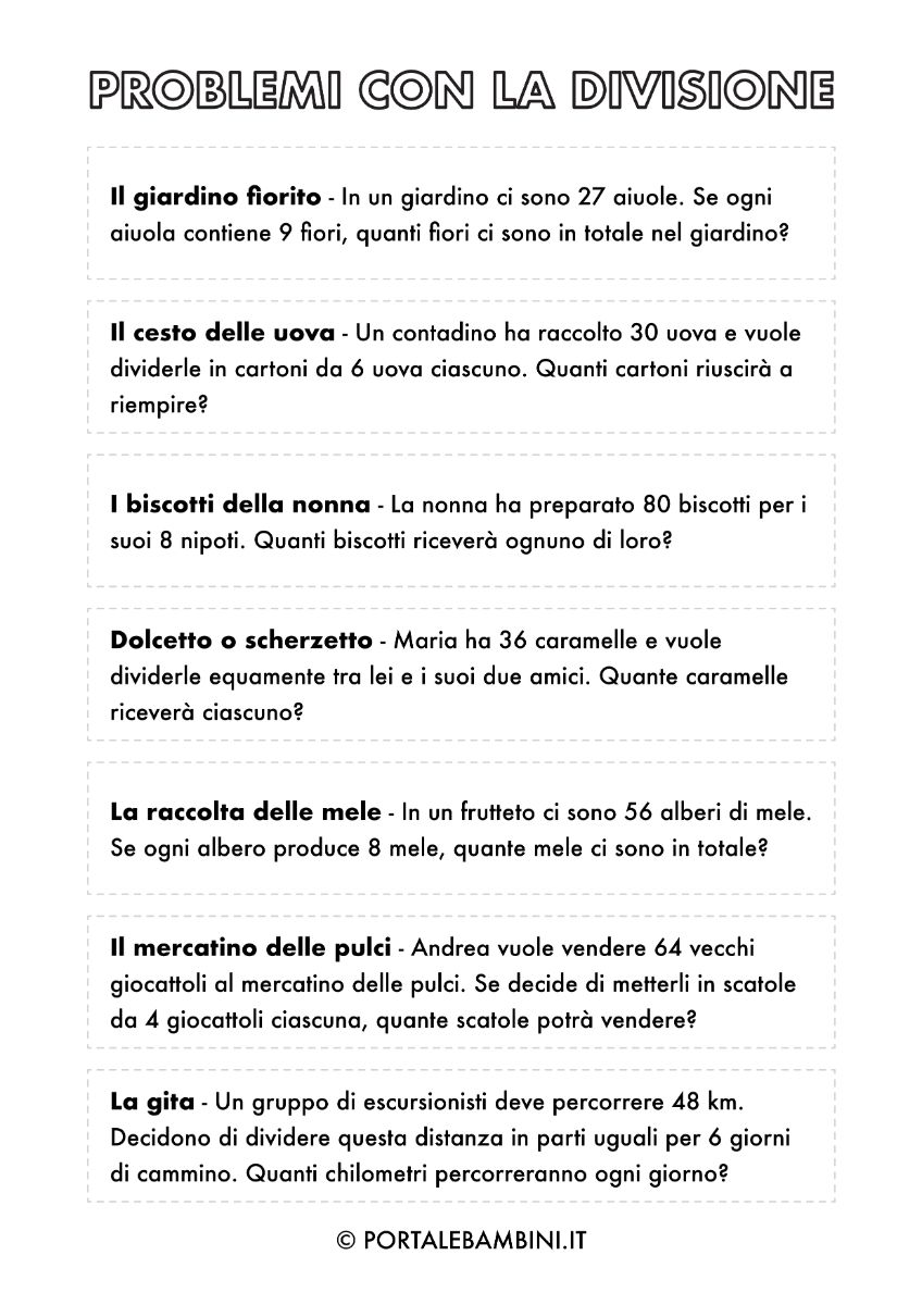Problemi con la Divisione | portalebambini.it