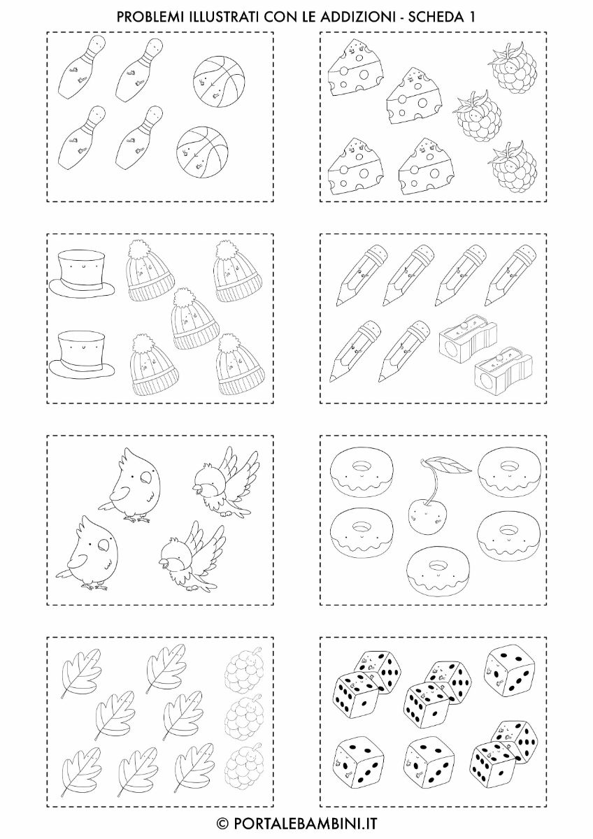 Problemi ed Esercizi Illustrati con le Addizioni