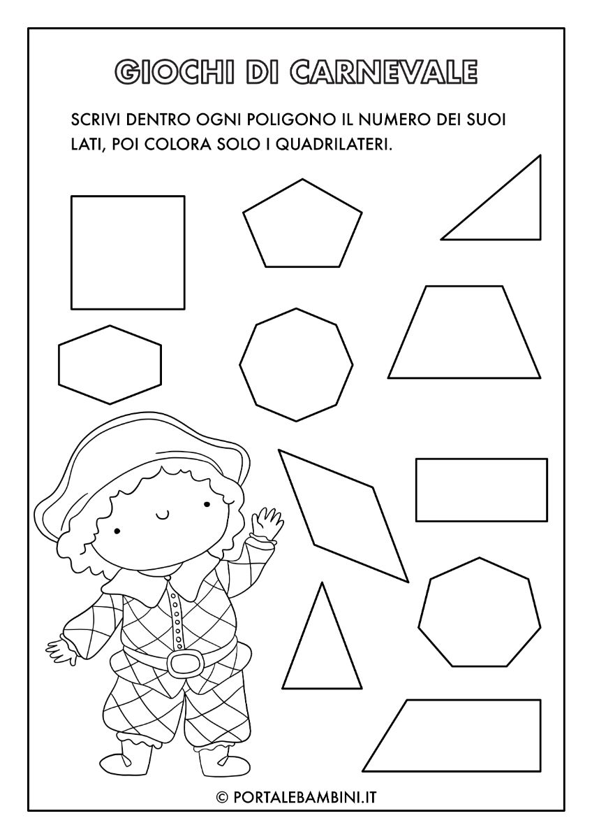 I Quadrilateri (schede didattiche) | portalebambini.it
