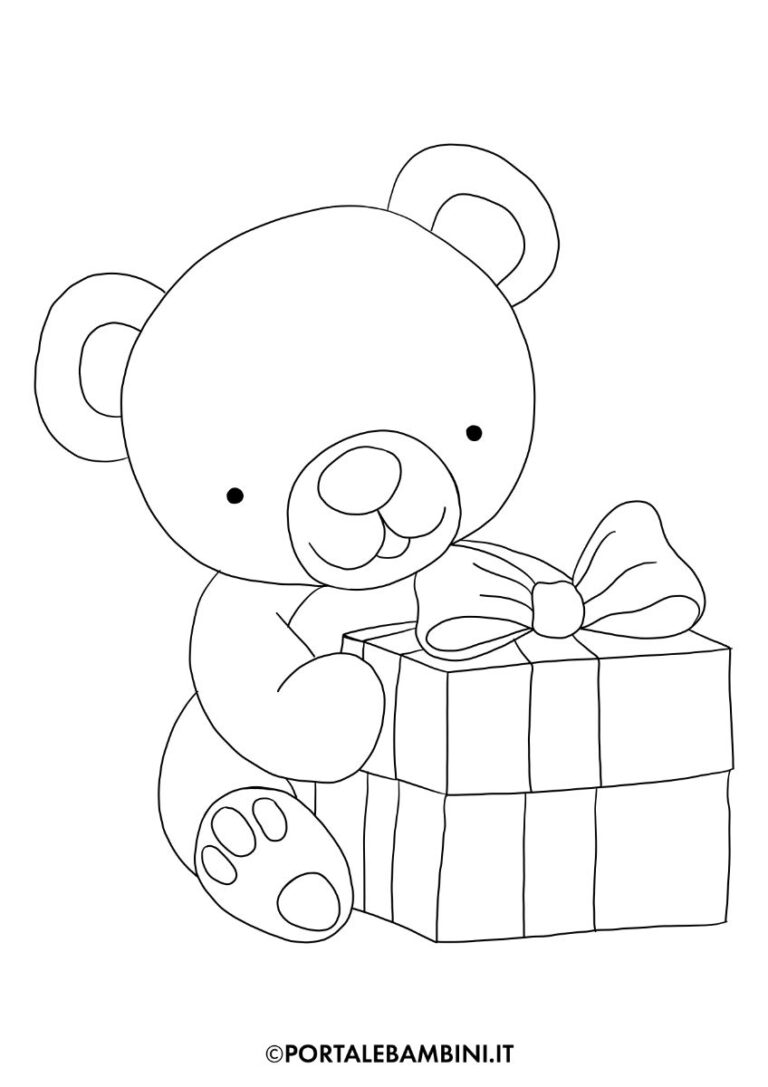 Disegni Orsetti da Colorare - Stampa Gratis