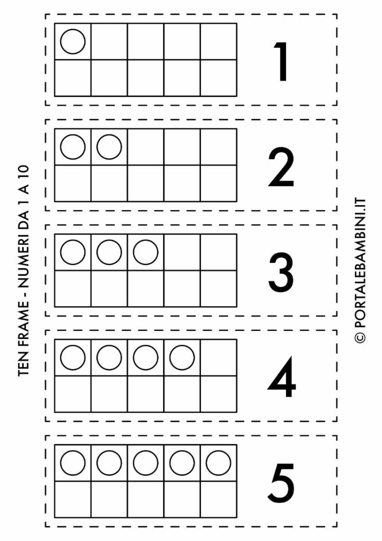 Schede Didattiche sui Numeri (da 0 a 10) | portalebambini.it