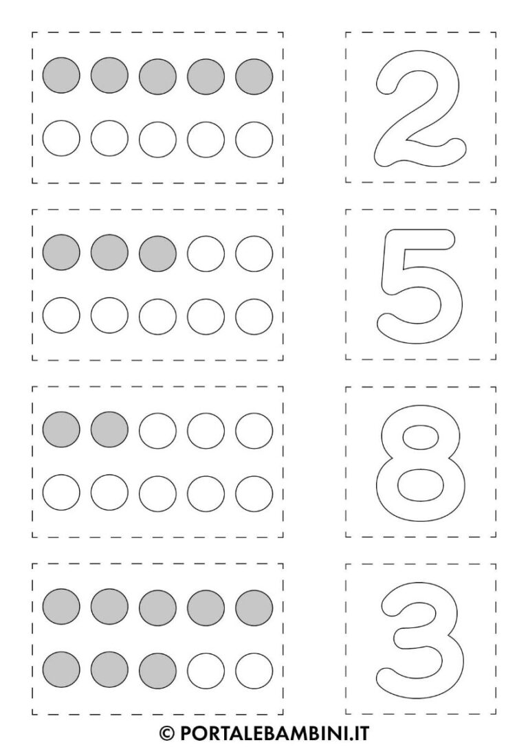 Schede Didattiche sui Numeri (da 0 a 10) | portalebambini.it