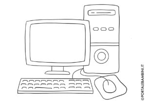 Disegni di Computer da Colorare (stampa gratis)