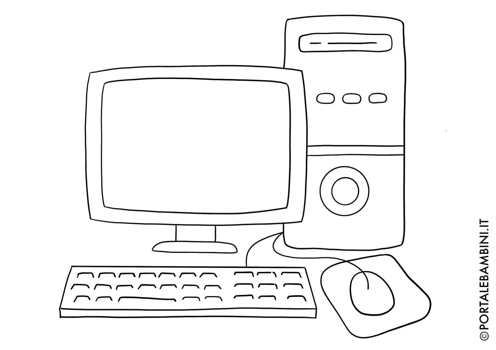 Disegni di Computer da Colorare (stampa gratis)