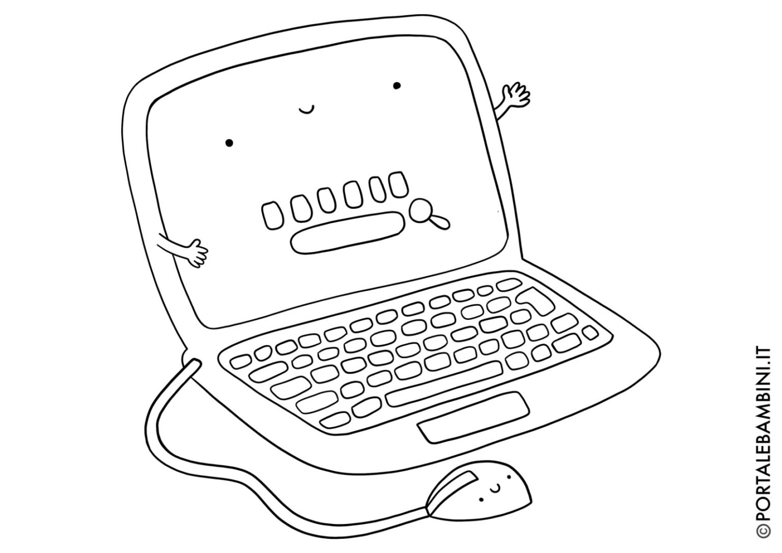 Disegni di Computer da Colorare (stampa gratis)