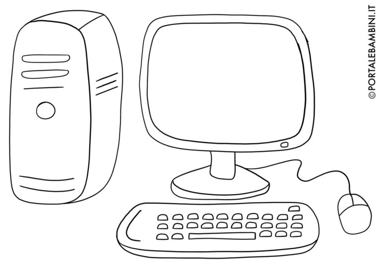 Disegni di Computer da Colorare (stampa gratis)
