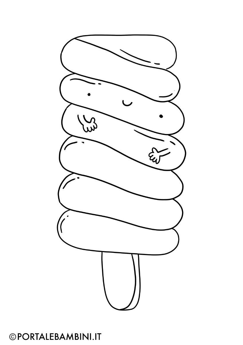 Disegni di Ghiaccioli da Colorare (stampa gratis)