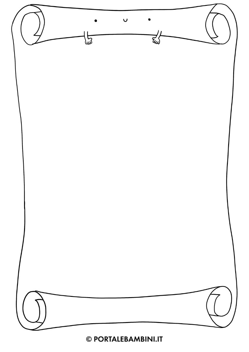 Pergamena - Disegni da Stampare e Colorare