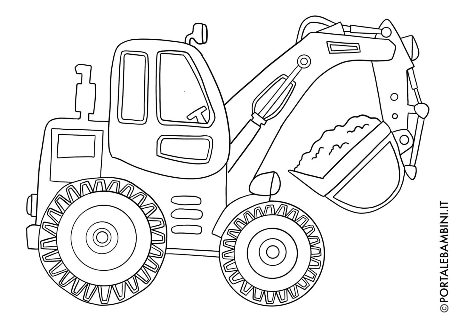 Ruspe ed Escavatori da Colorare