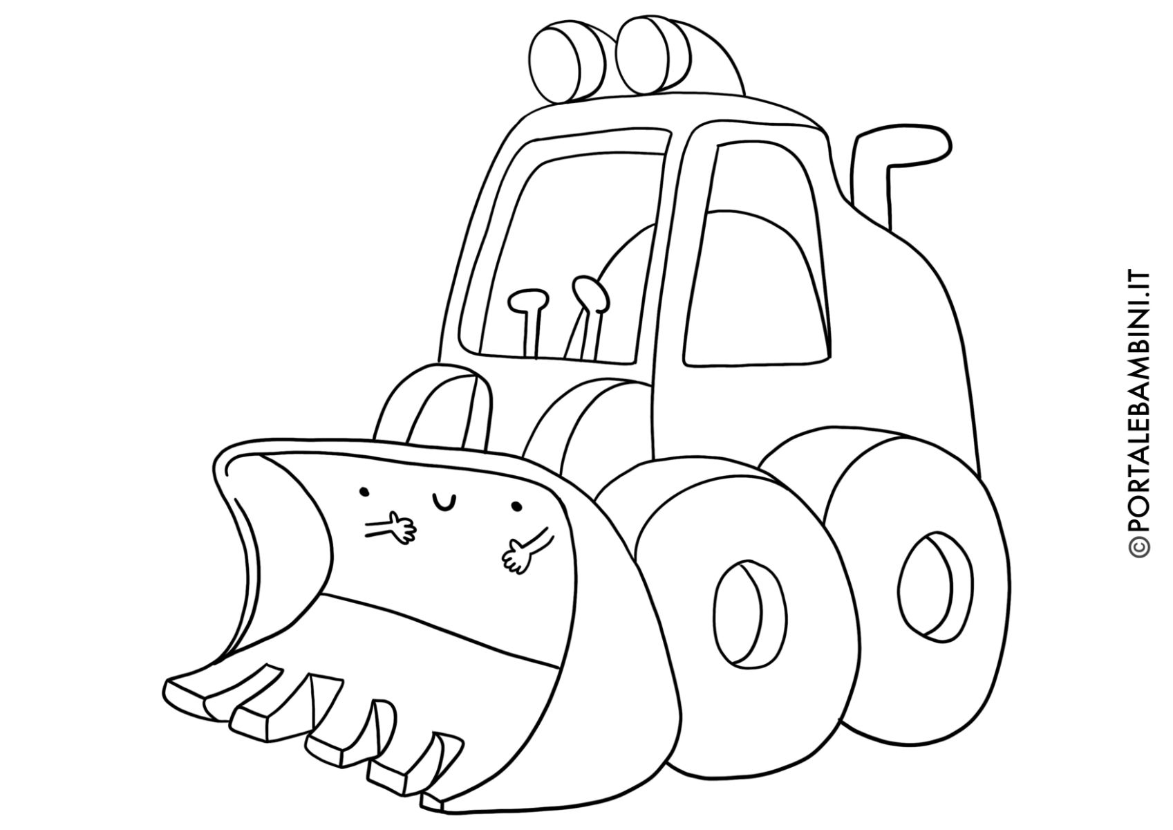 Ruspe ed Escavatori da Colorare