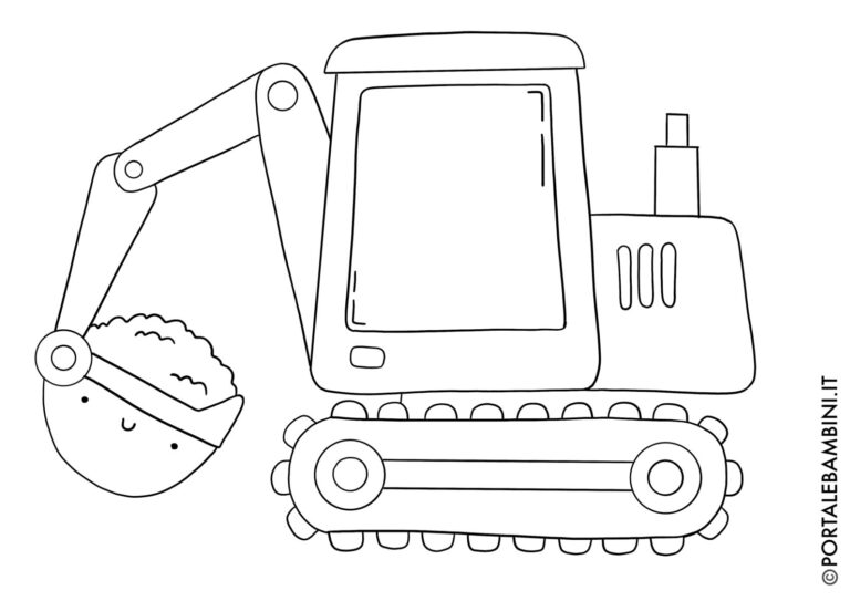 Ruspe ed Escavatori da Colorare
