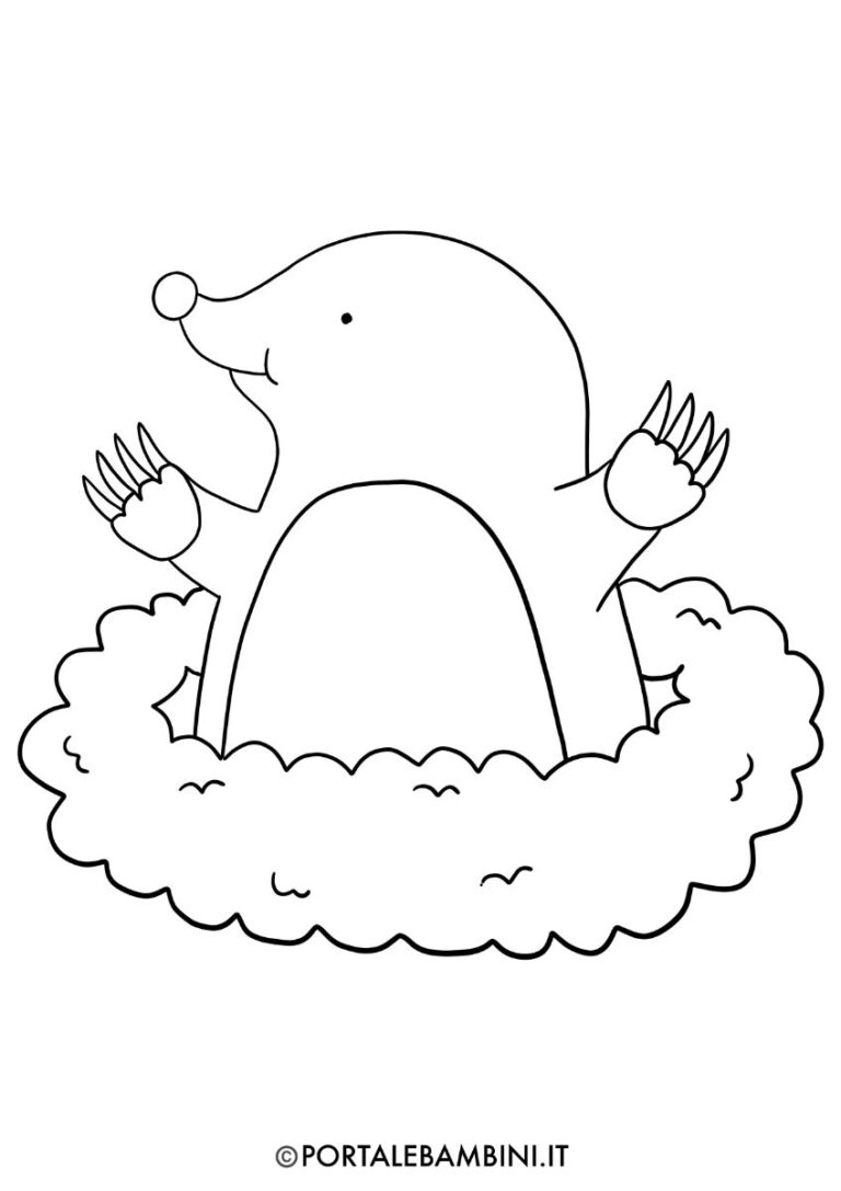 Disegni di Talpe da Colorare (stampa gratis)