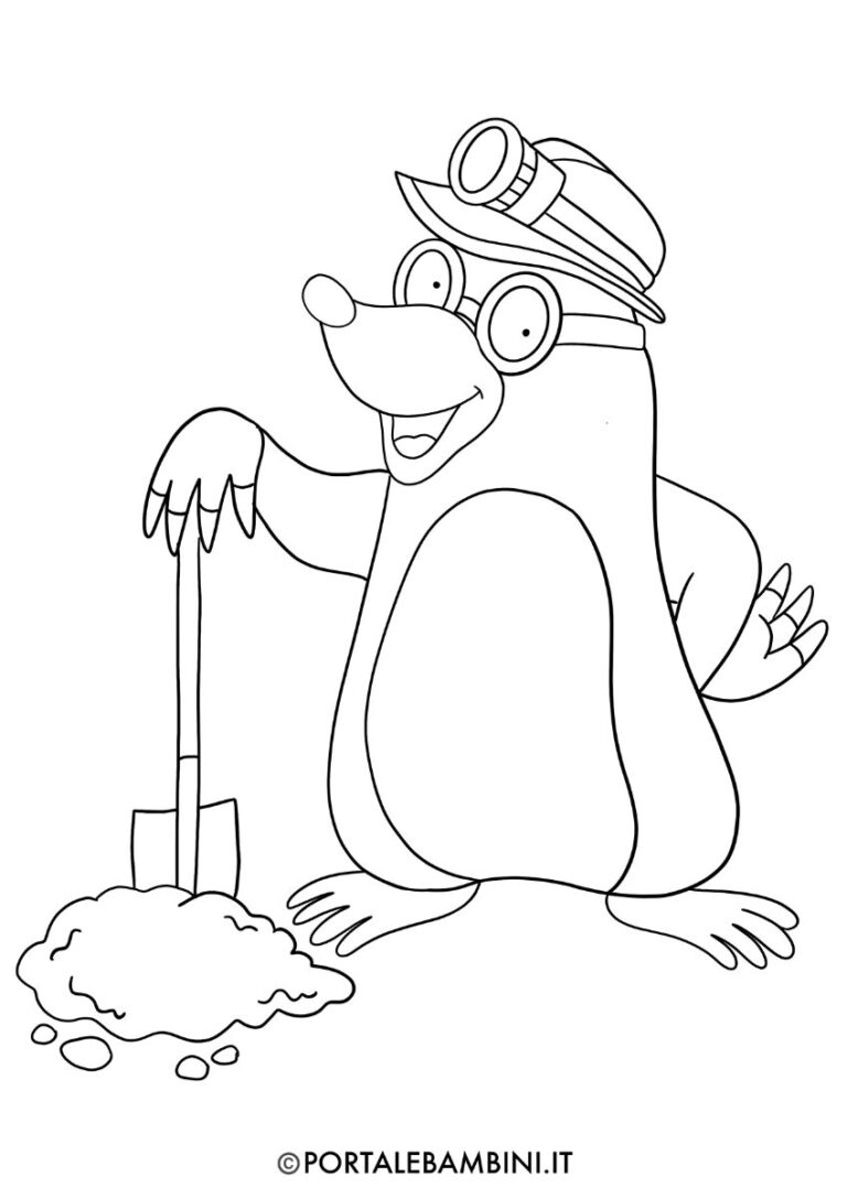 Disegni di Talpe da Colorare (stampa gratis)