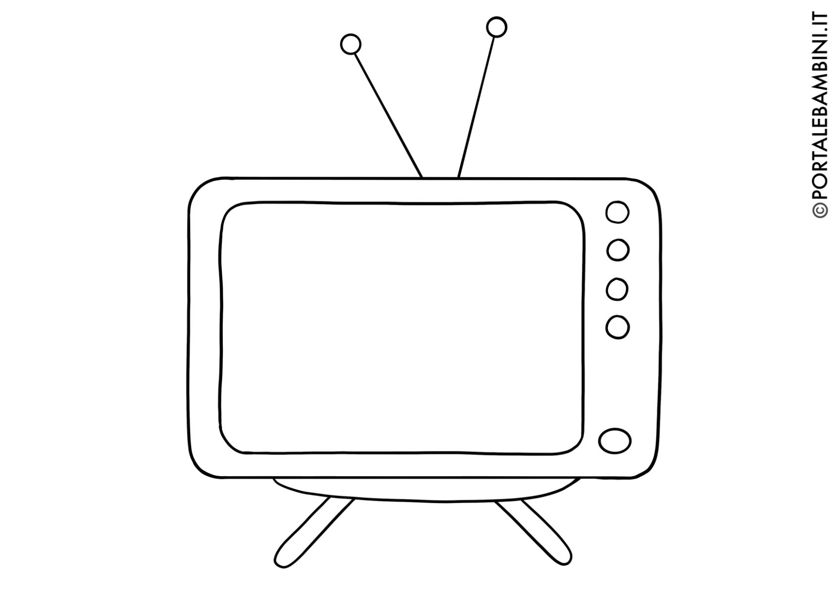 Disegni di Televisione da Colorare (stampa gratis)