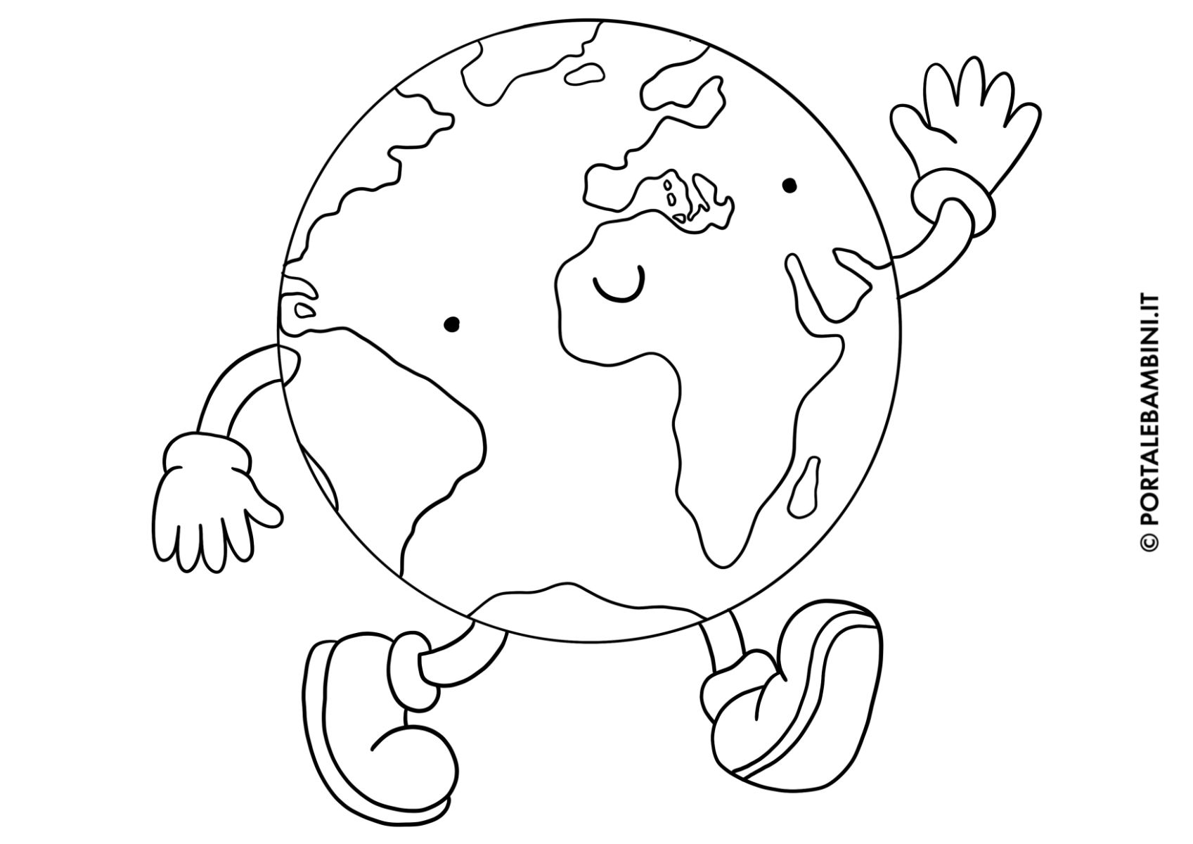 Disegni della Terra da Colorare (Gratis)