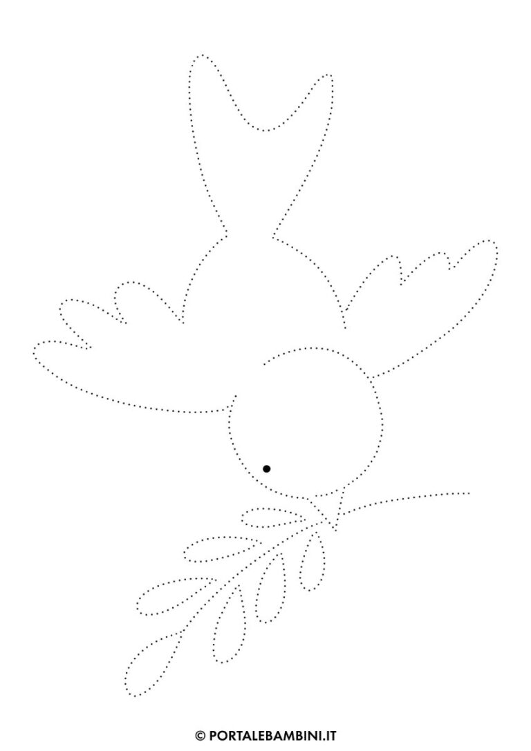 Colombe da Colorare (stampa gratis) | portalebambini.it