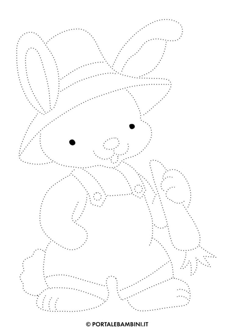 Conigli da Colorare (stampa gratis) | portalebambini.it