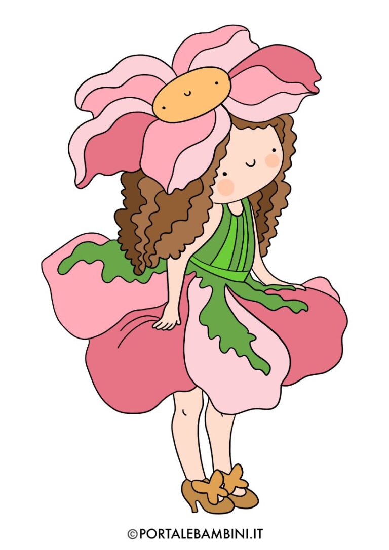 Fata Primavera da Colorare