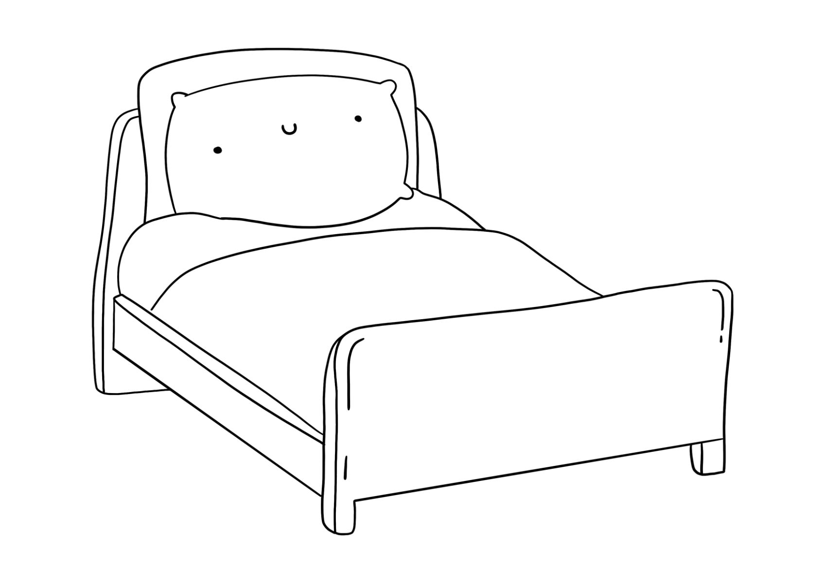 Letto da Colorare - Disegni (stampa gratis)