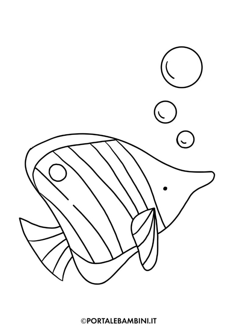 Disegni Pesci da Colorare (Stampa Gratis)