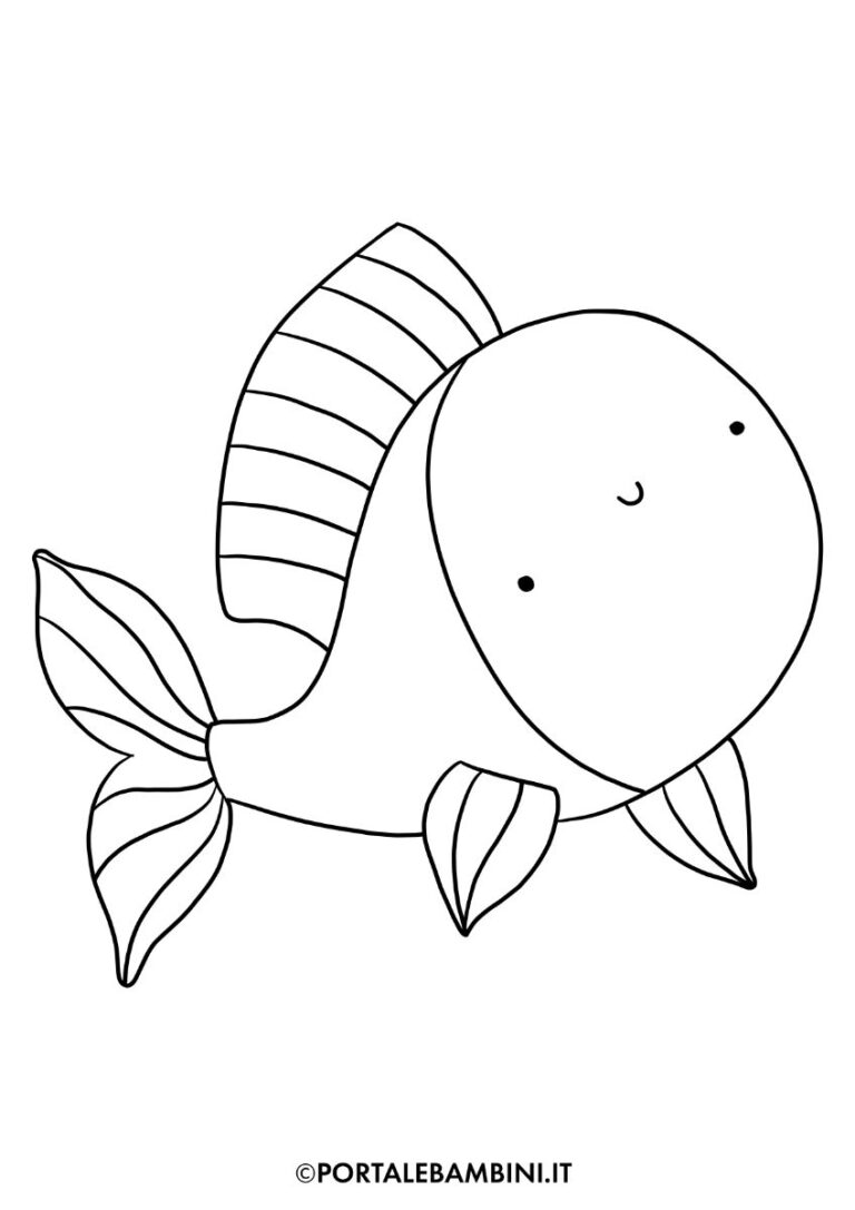 Disegni Pesci da Colorare (Stampa Gratis)