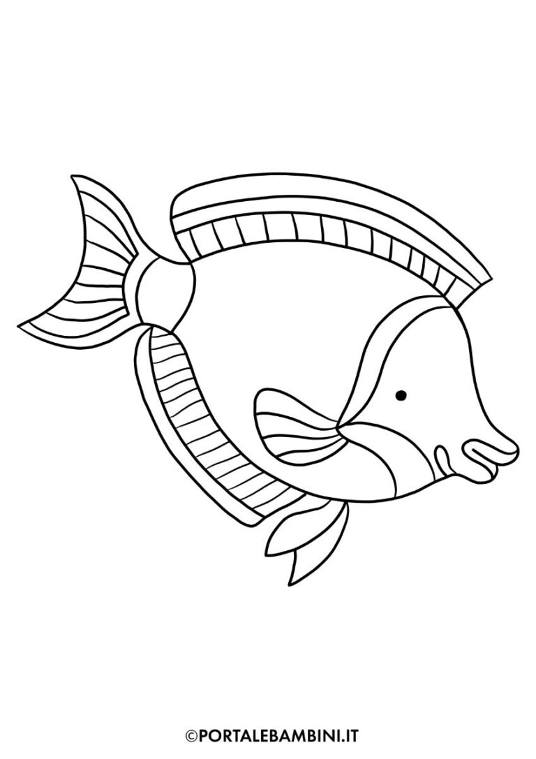 Disegni Pesci da Colorare (Stampa Gratis)