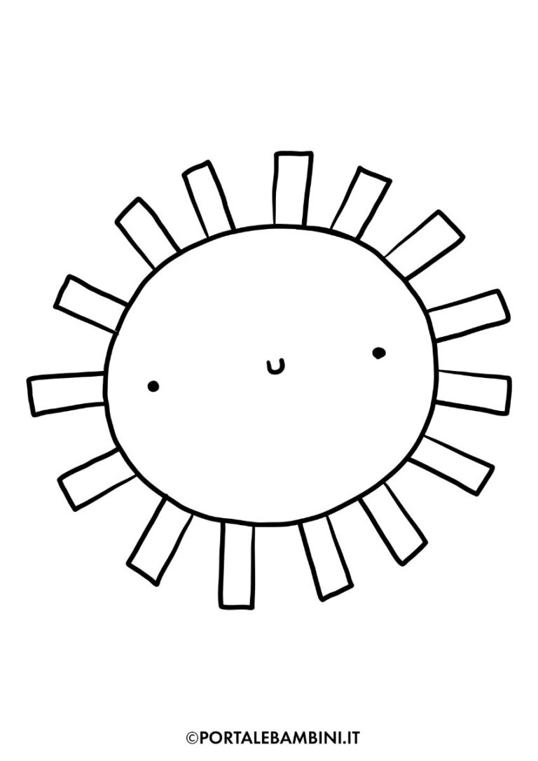 Disegni Sole da Colorare - Stampa Gratis