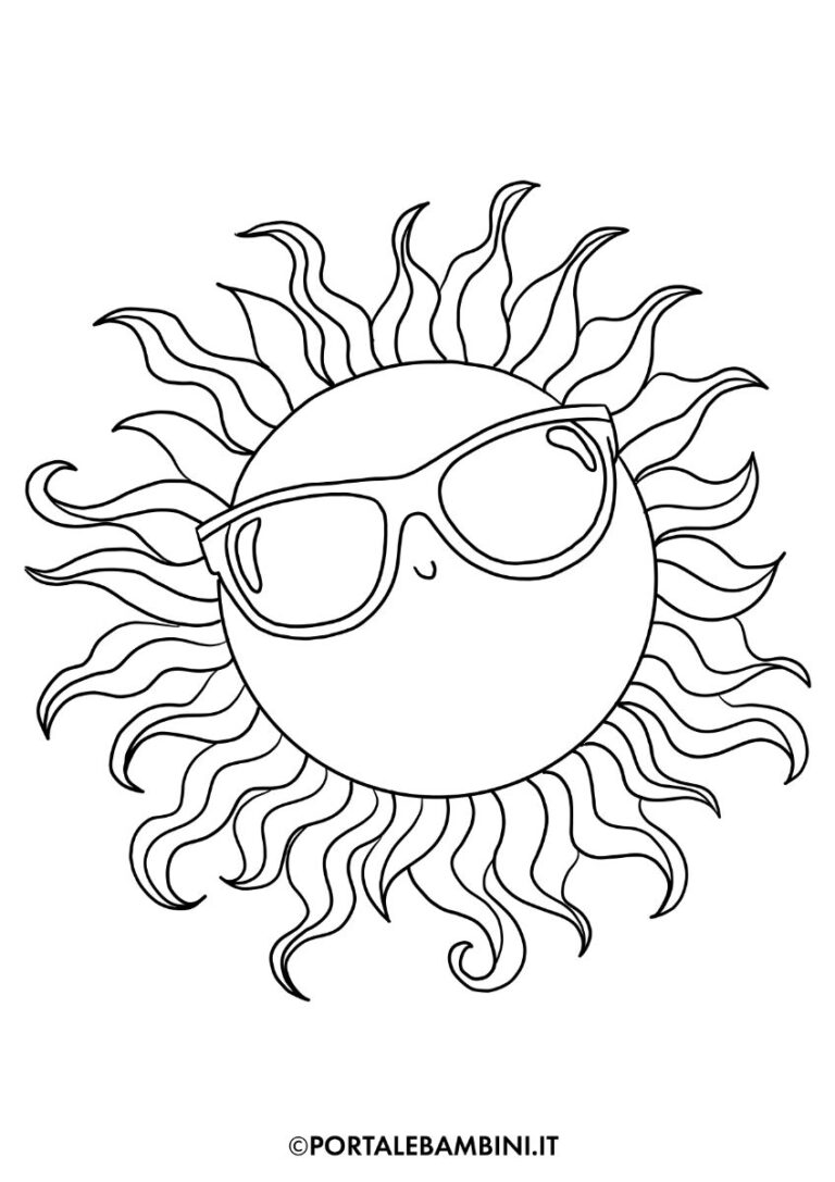 Disegni Sole da Colorare - Stampa Gratis