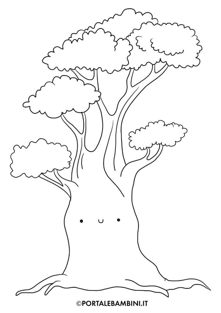 Alberi da Colorare (stampa gratis) | portalebambini.it