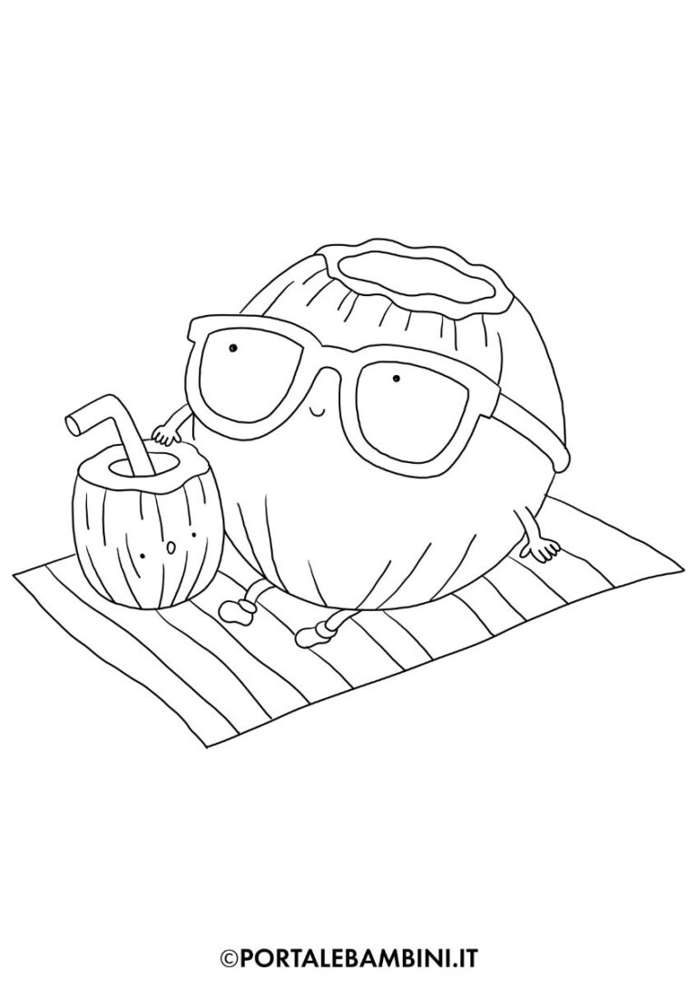 Frutta da Colorare (stampa gratis) | portalebambini.it