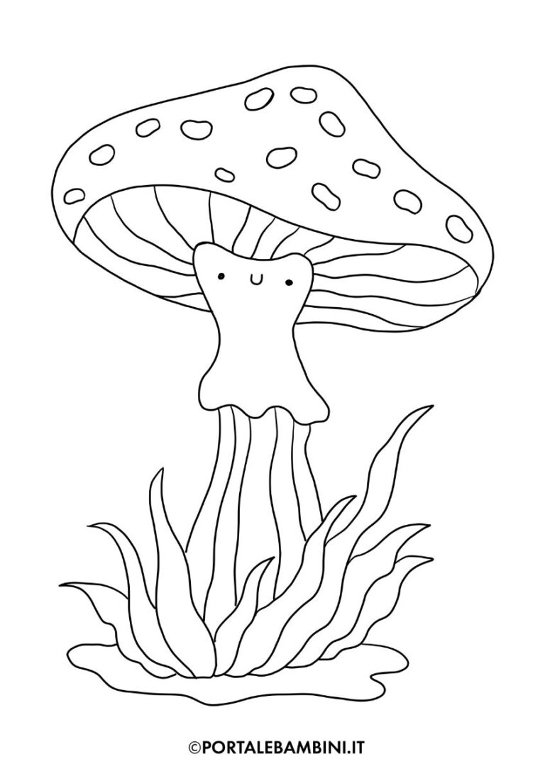 Disegni Funghi da Colorare - Stampa Gratis