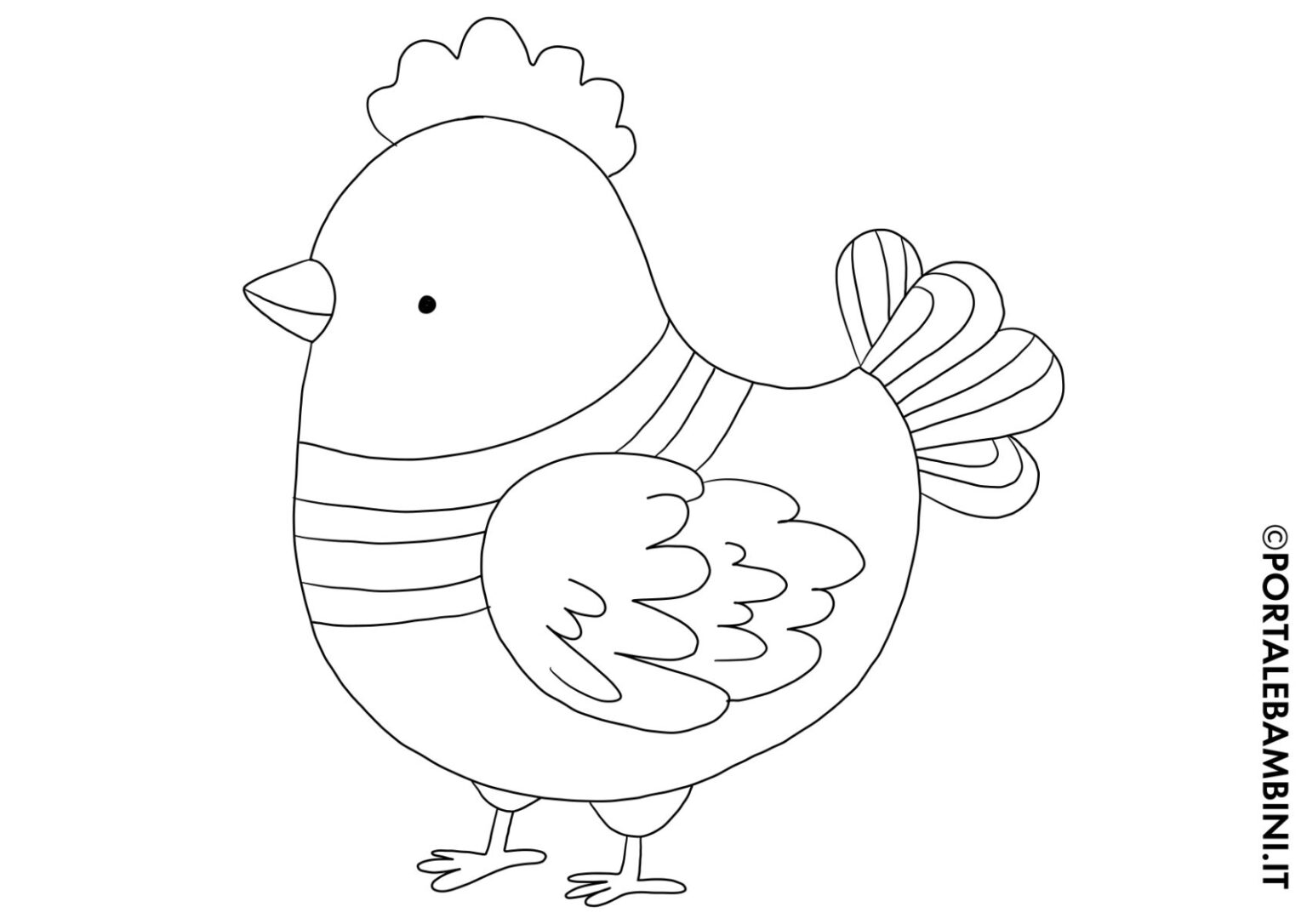 Disegni Galline da Colorare - Stampa Gratis