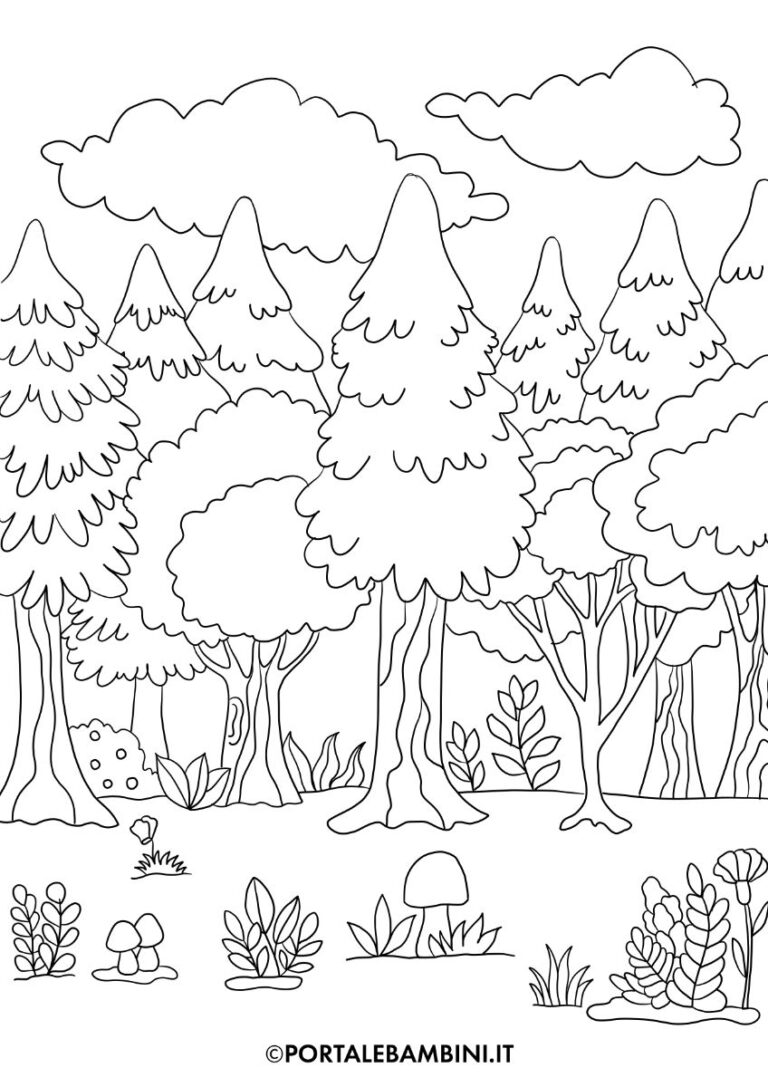 Disegni Bosco da Colorare - Stampa gratis