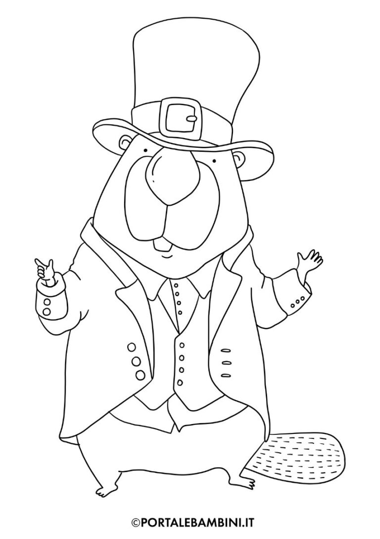 Disegni Marmotta da Colorare - Stampa gratis