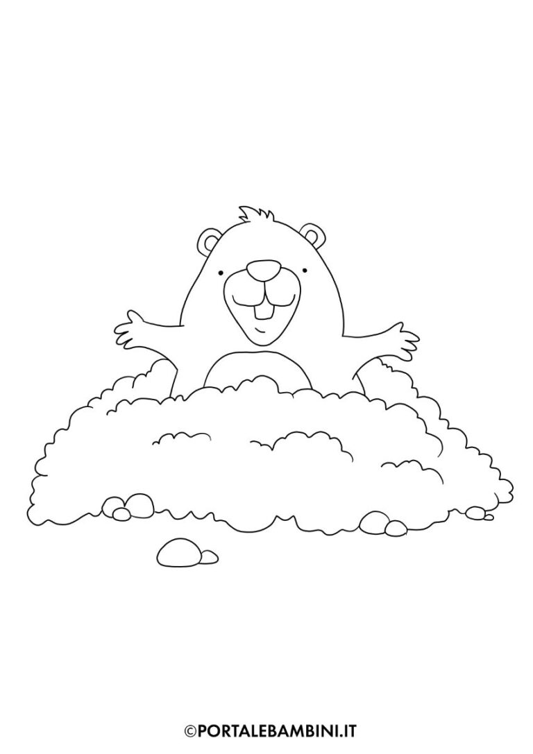 Disegni Marmotta da Colorare - Stampa gratis