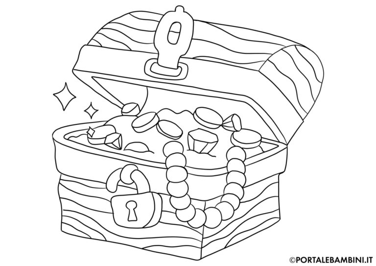 Disegni Tesoro da Colorare - Stampa gratis