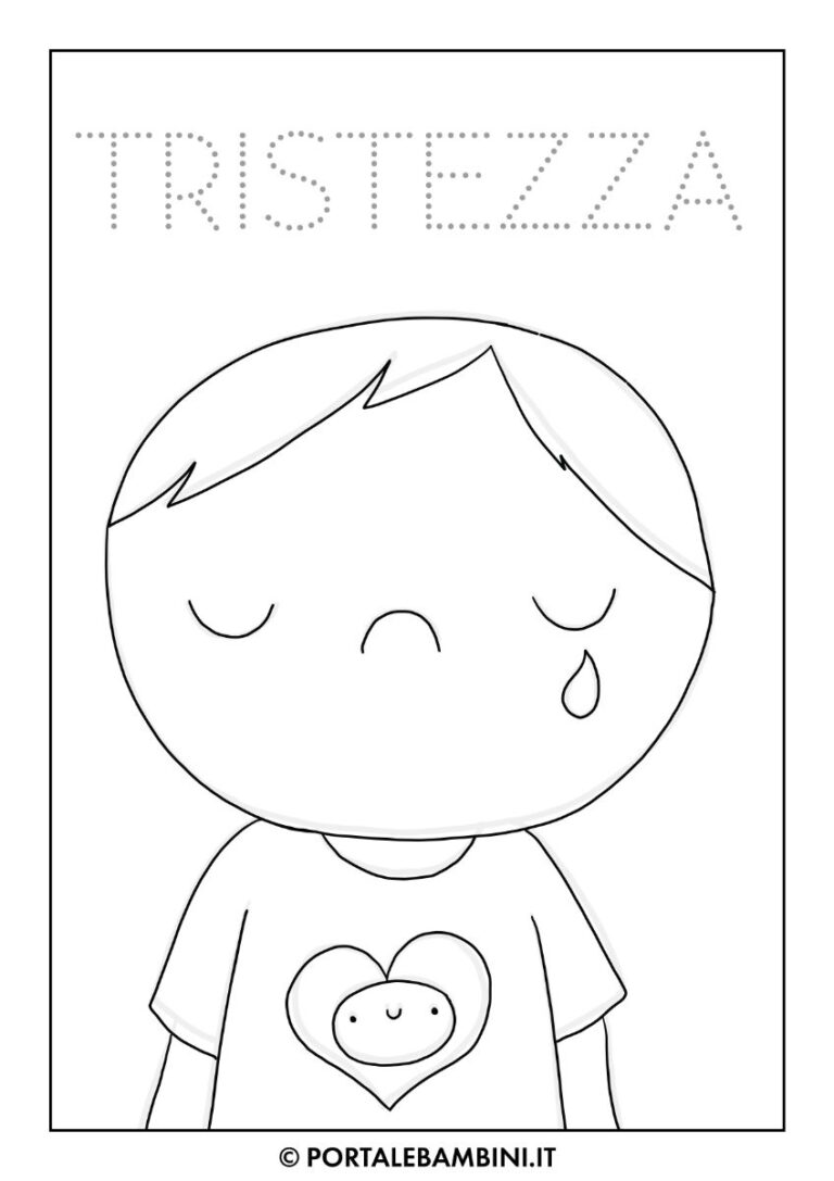 Disegni Emozioni da Colorare - Stampa Gratis