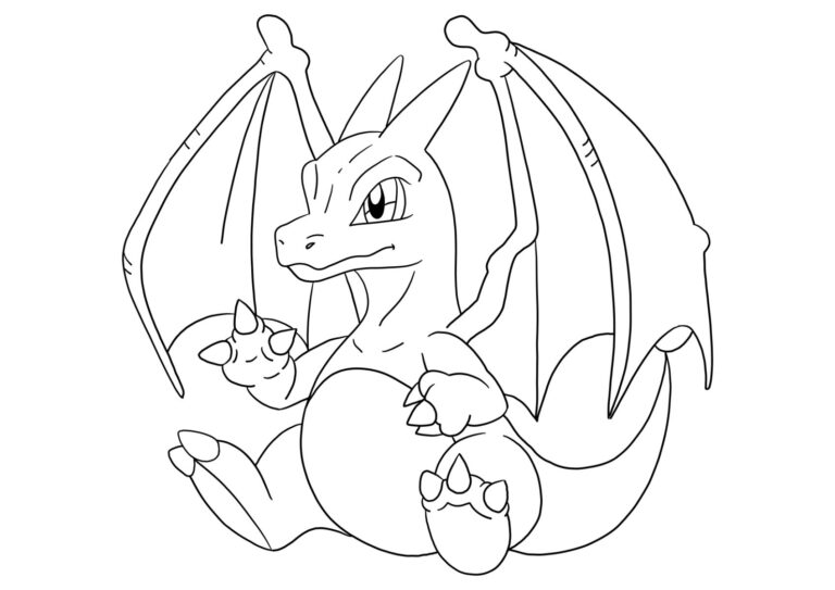 Disegni Charizard da Colorare (Stampa Gratis)