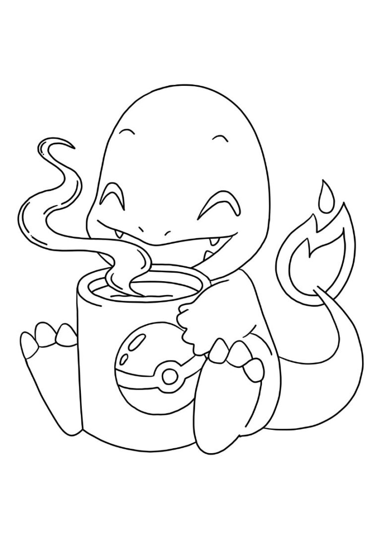 Disegni Charmander da Colorare (Stampa Gratis)
