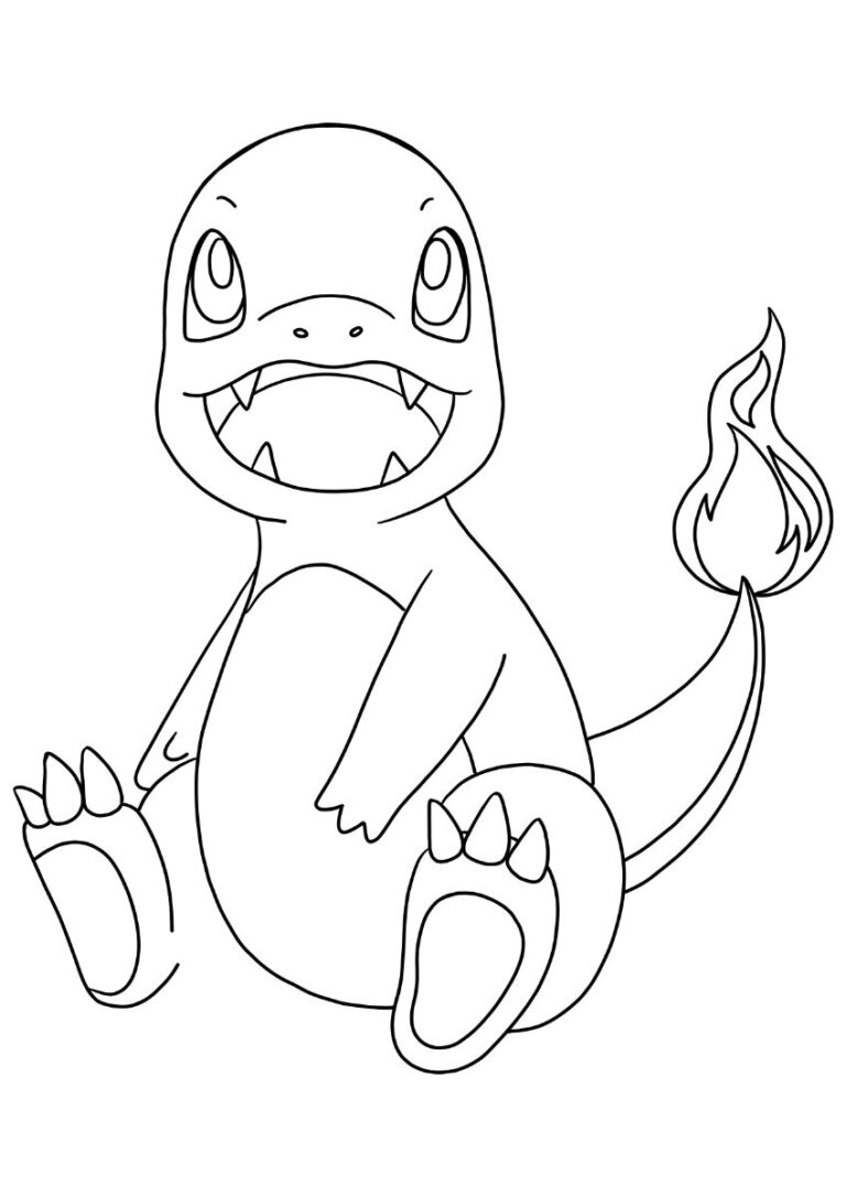 Disegni Charmander da Colorare (Stampa Gratis)