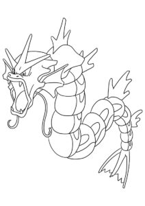 Disegni Gyarados da Colorare (Stampa Gratis)