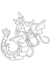 Disegni Gyarados da Colorare (Stampa Gratis)