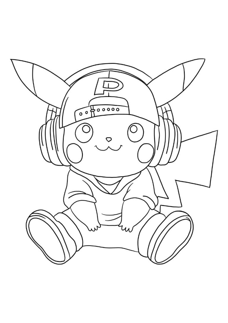 Disegni Pikachu da Colorare (Stampa Gratis)